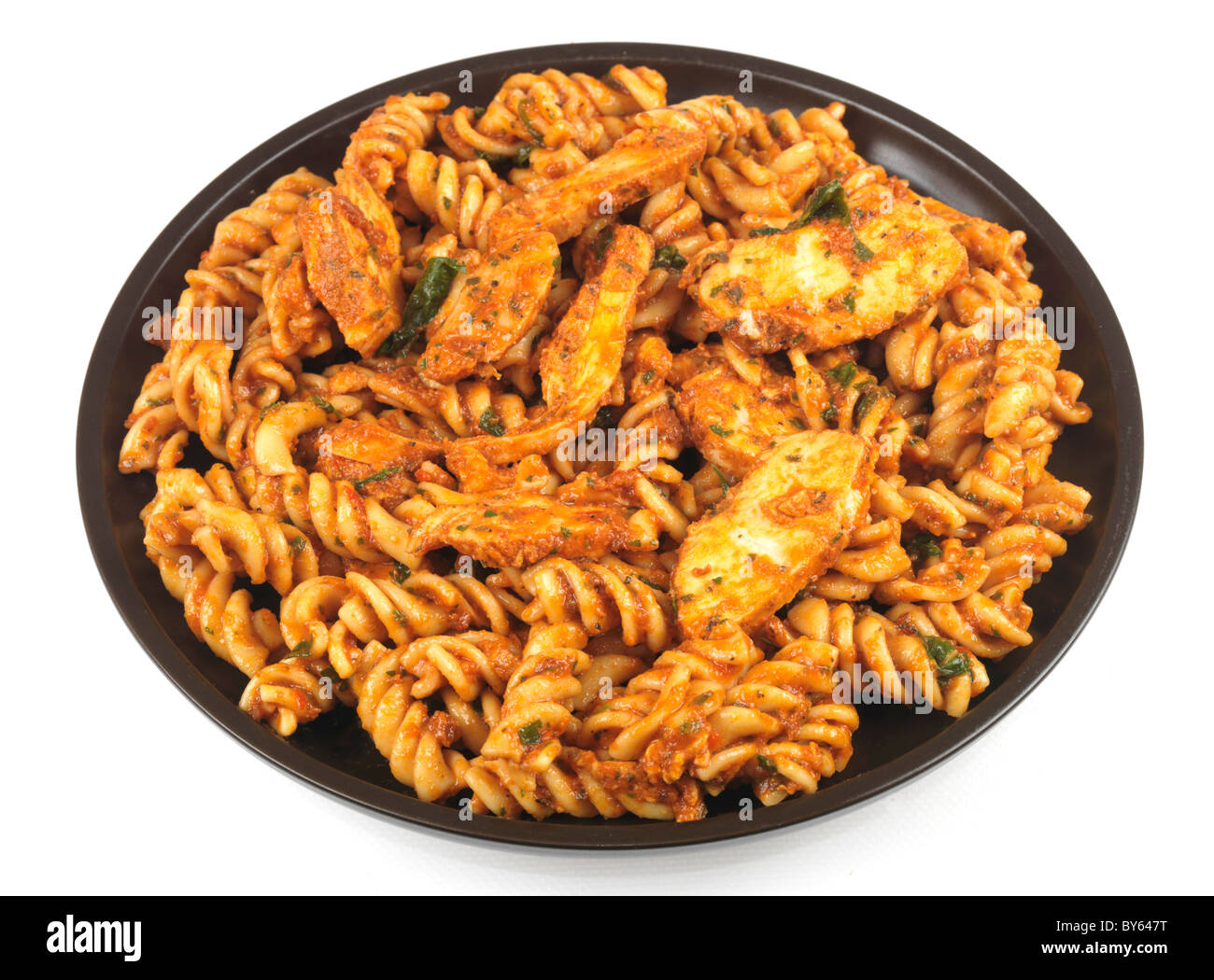 Chicken with Fusilli Pasta Salad Stock Photo - Alamy