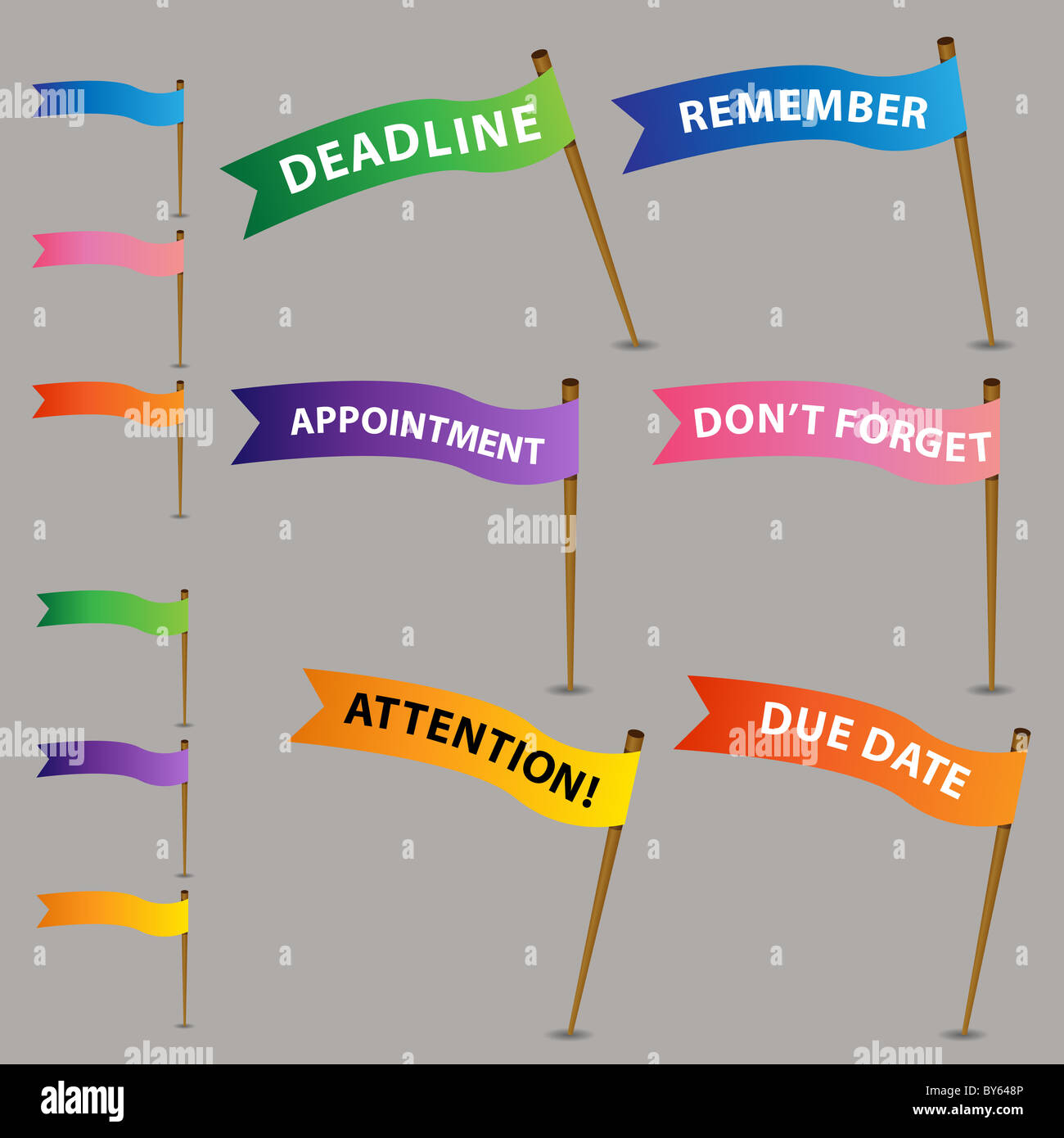 An image of a reminder flag icons Stock Photo - Alamy