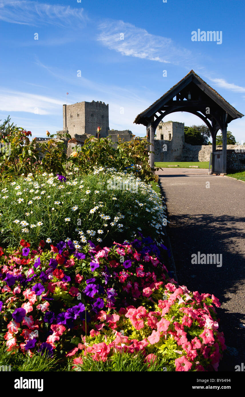 Portchester castle from tower hi-res stock photography and images - Alamy