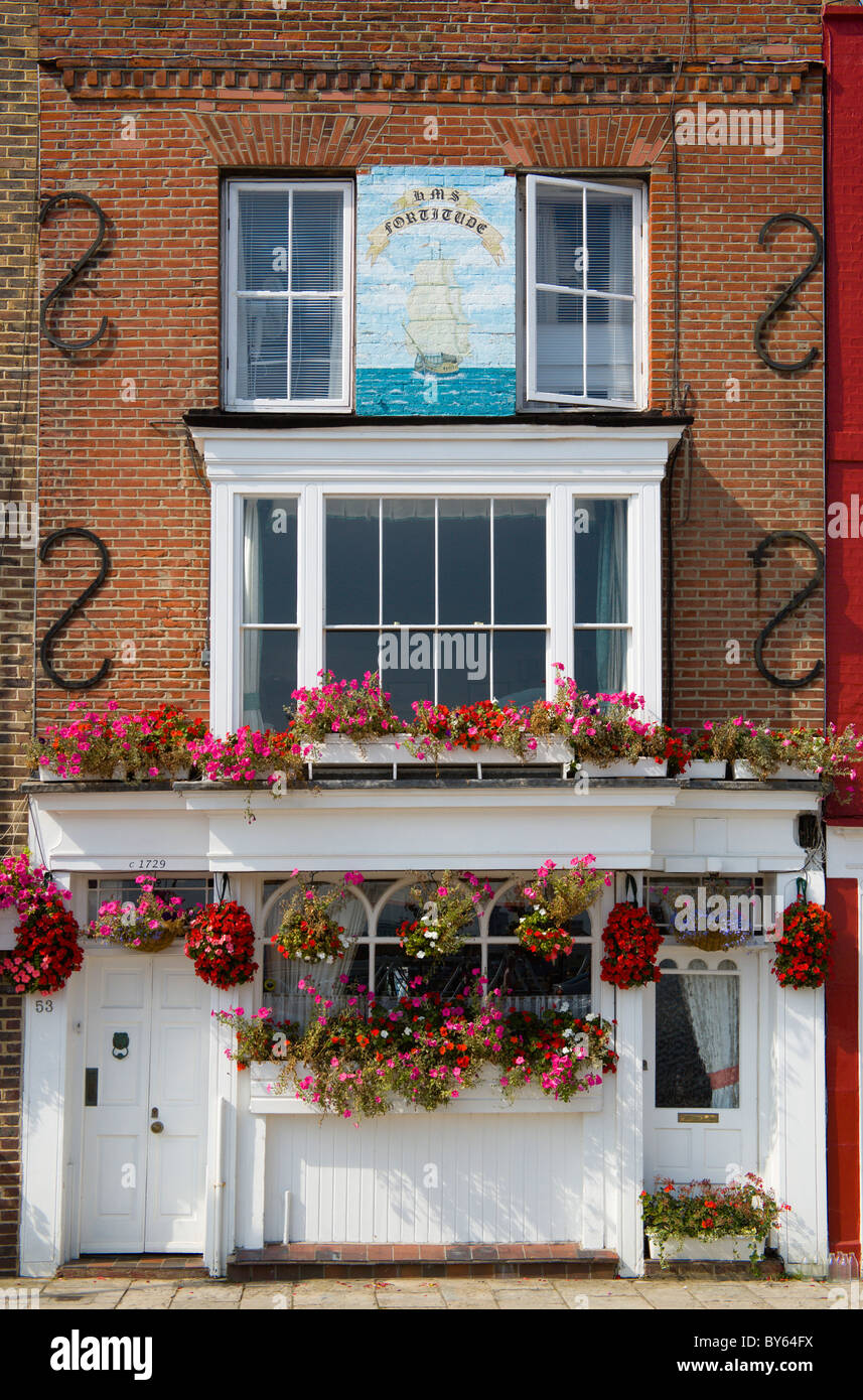 ENGLAND Hampshire Old Portsmouth Georgian house on Spice Island with ...