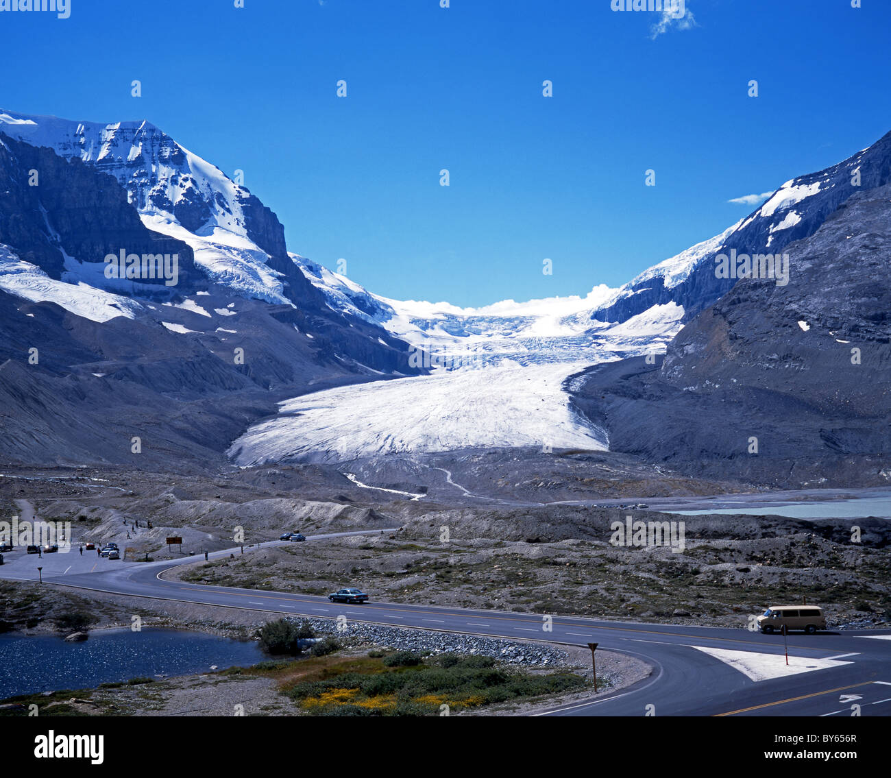 Athabasca Glacier, Columbia Icefield, Icefields Parkway, Alberta Stock ...