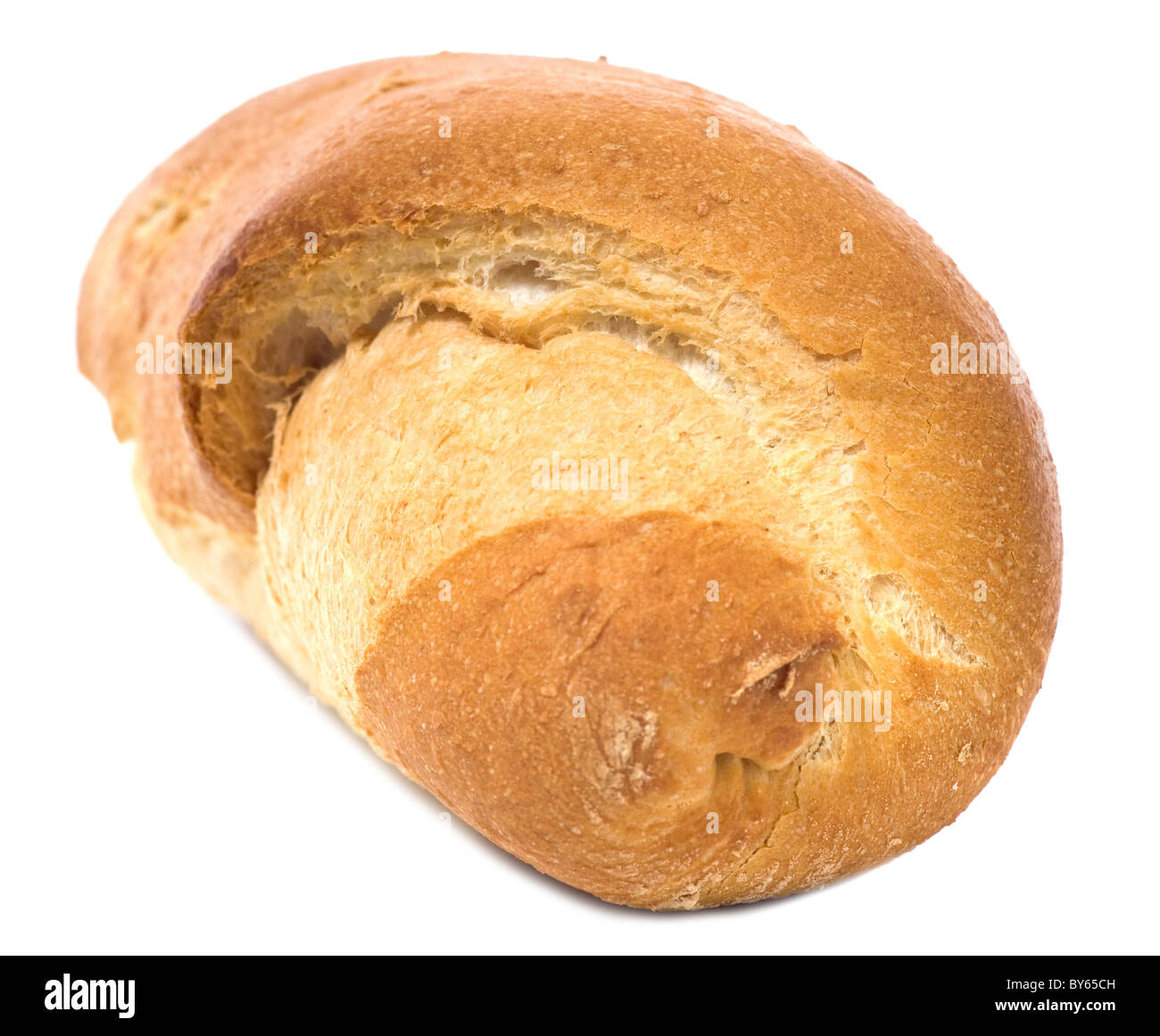 small roll pikelet isolated on white background Stock Photo - Alamy