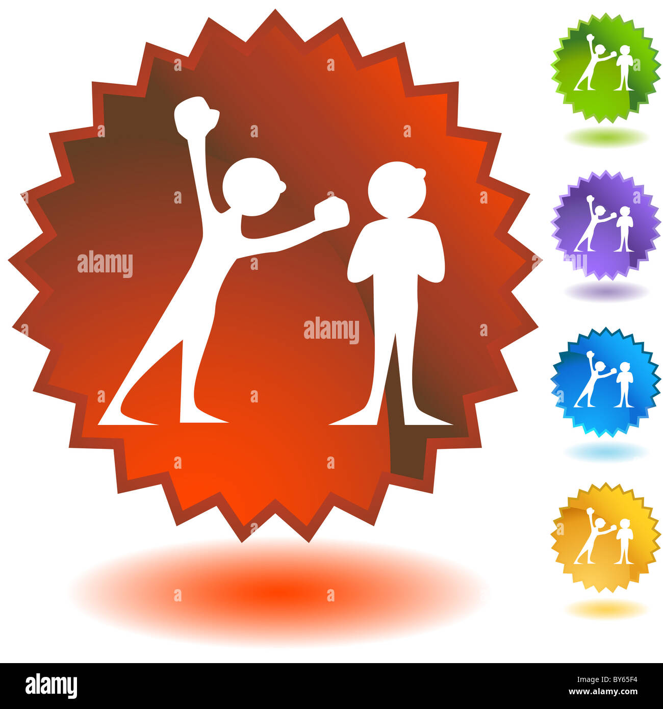 Set of 5 seal icons - arguing Stock Photo - Alamy