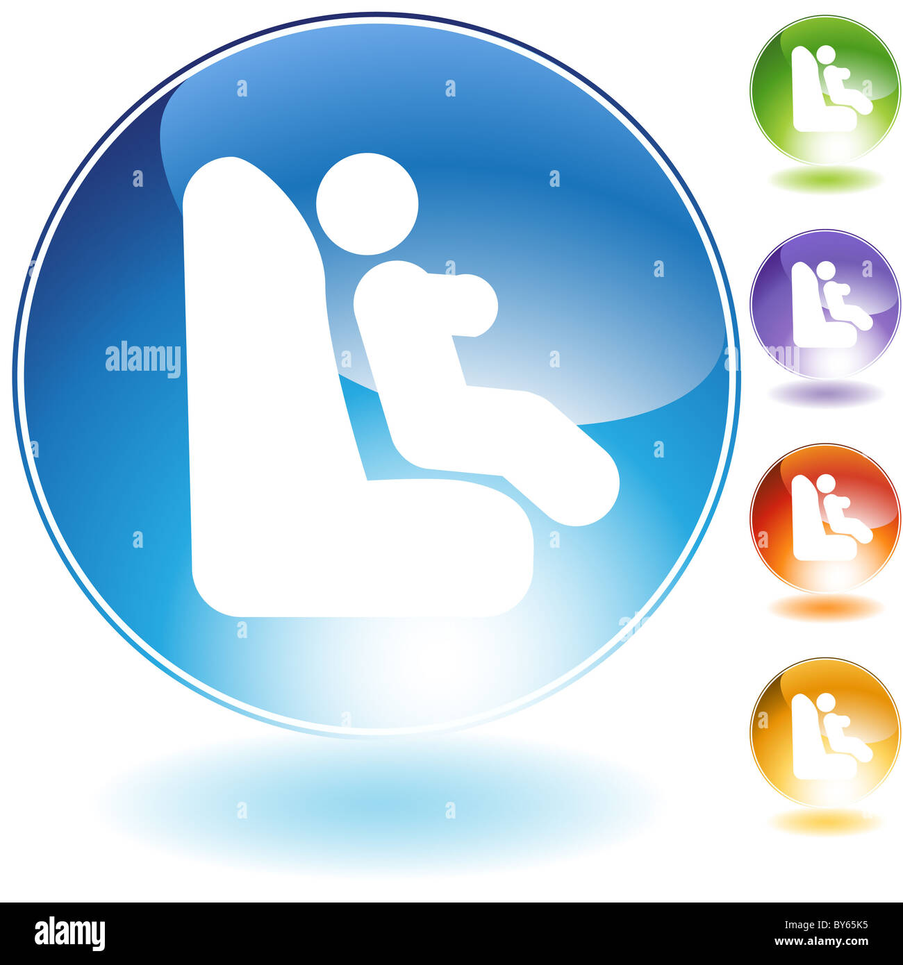 Green car baby seat hi-res stock photography and images - Alamy