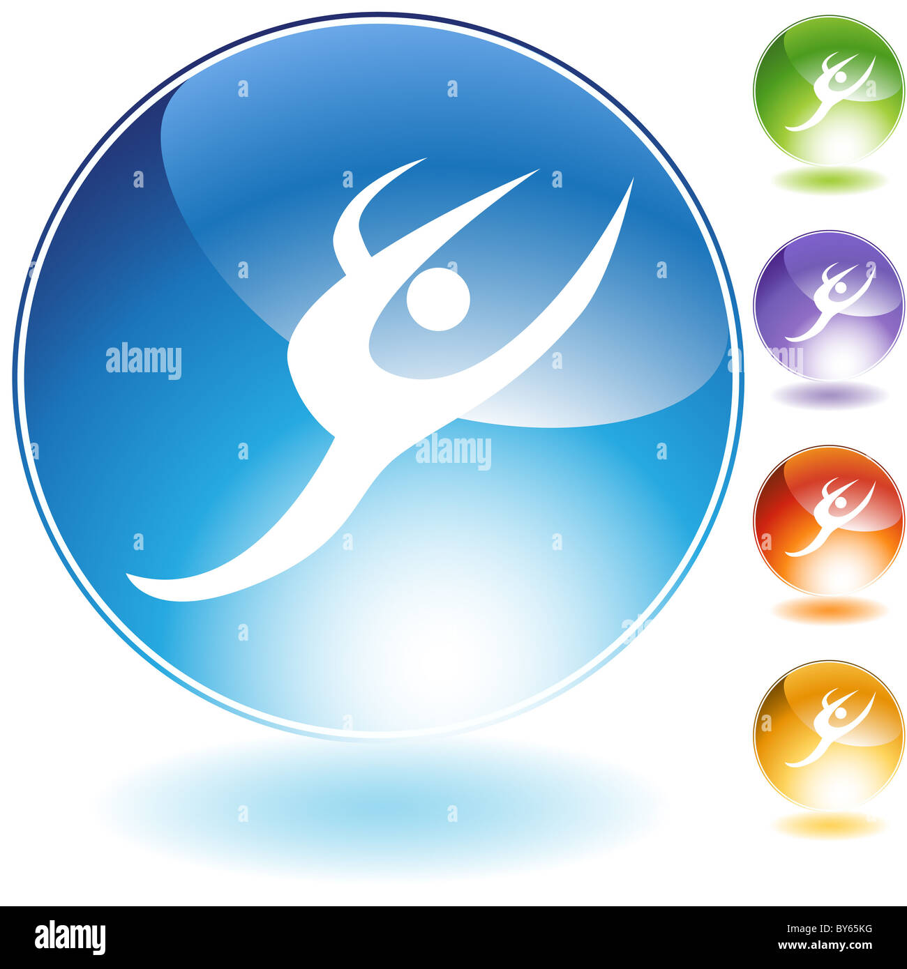 Back arch dancer isolated on a white background Stock Photo - Alamy