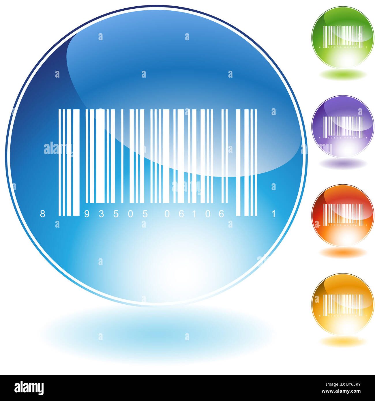Barcode crystal isolated on a white background Stock Photo - Alamy