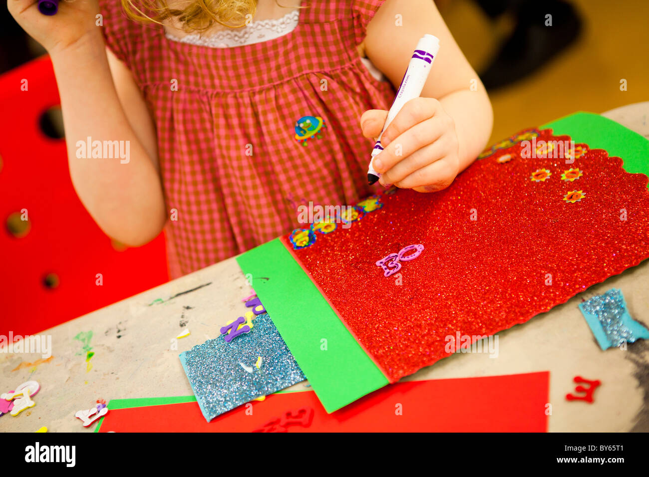 Child children creating art artwork hi-res stock photography and images ...