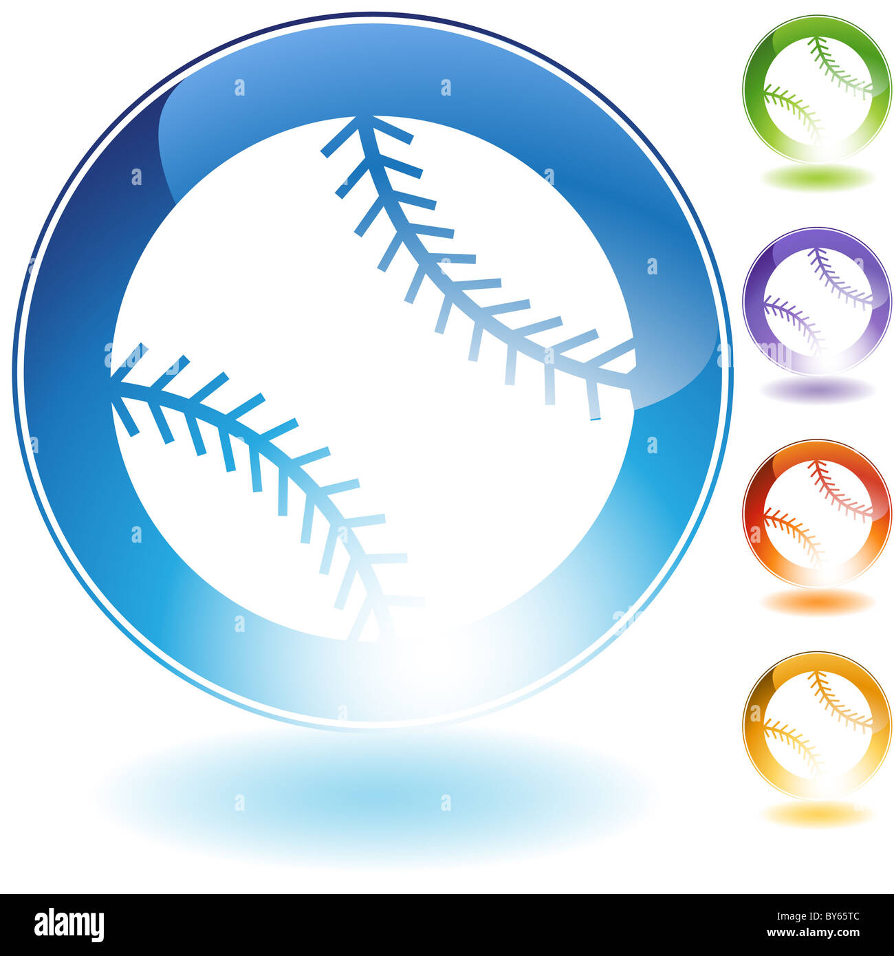 Baseball icon in multiple colors Stock Photo - Alamy