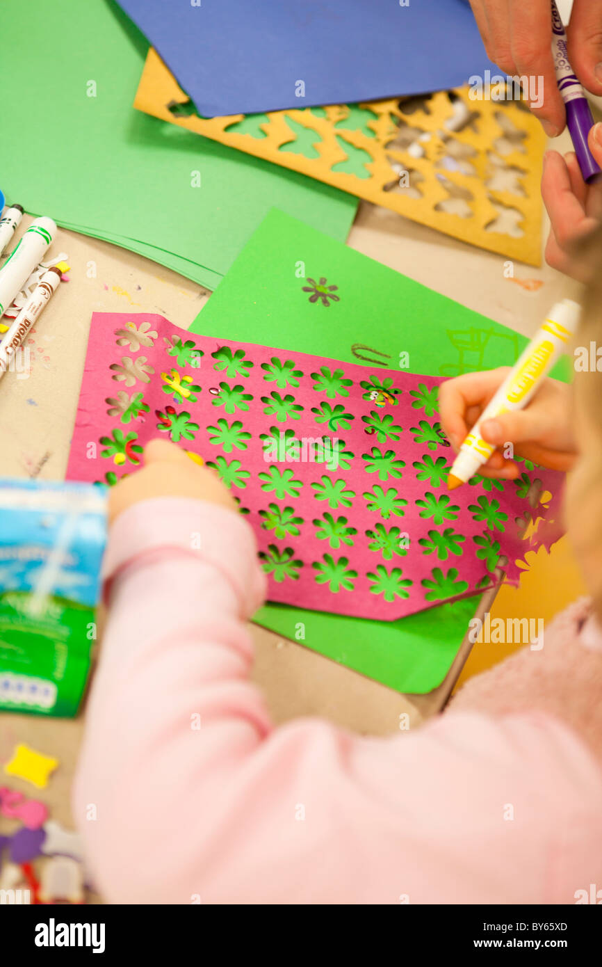 Child children creating art artwork hi-res stock photography and images ...