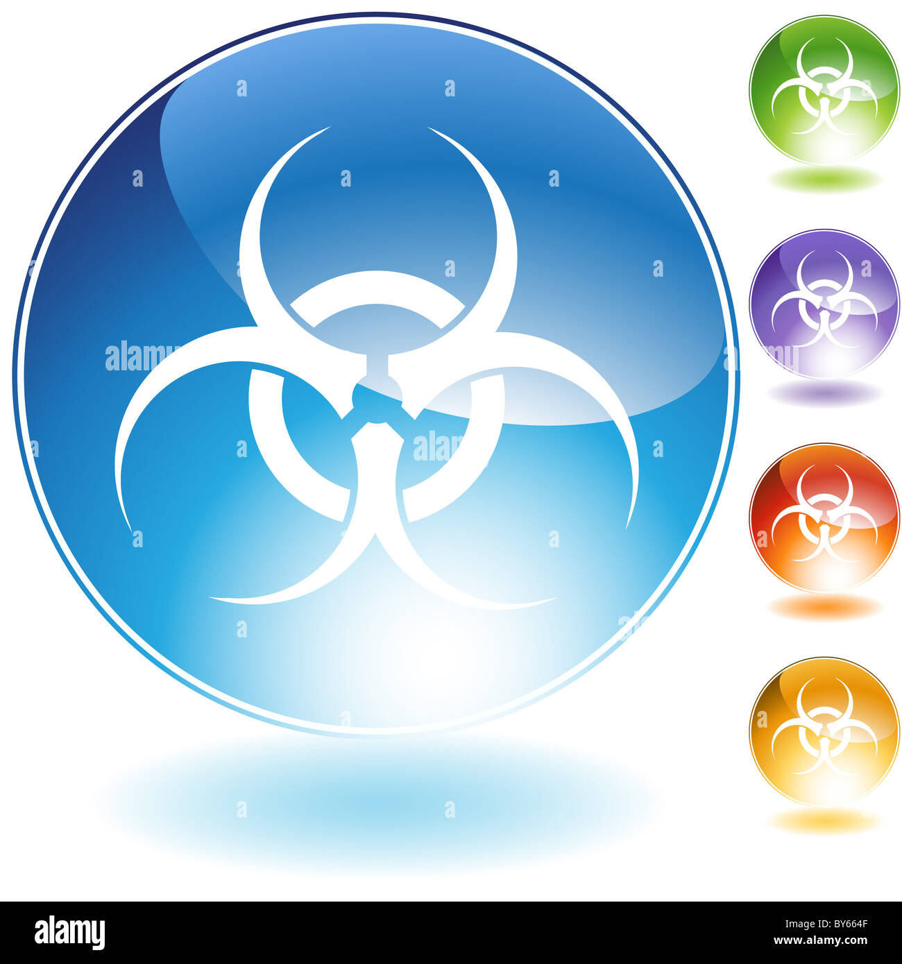 Biohazard isolated on a white background Stock Photo - Alamy