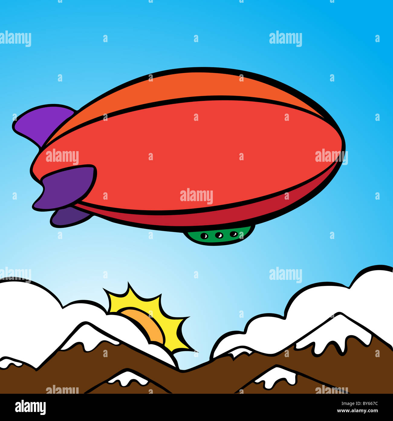 Blimp flying hi-res stock photography and images - Alamy