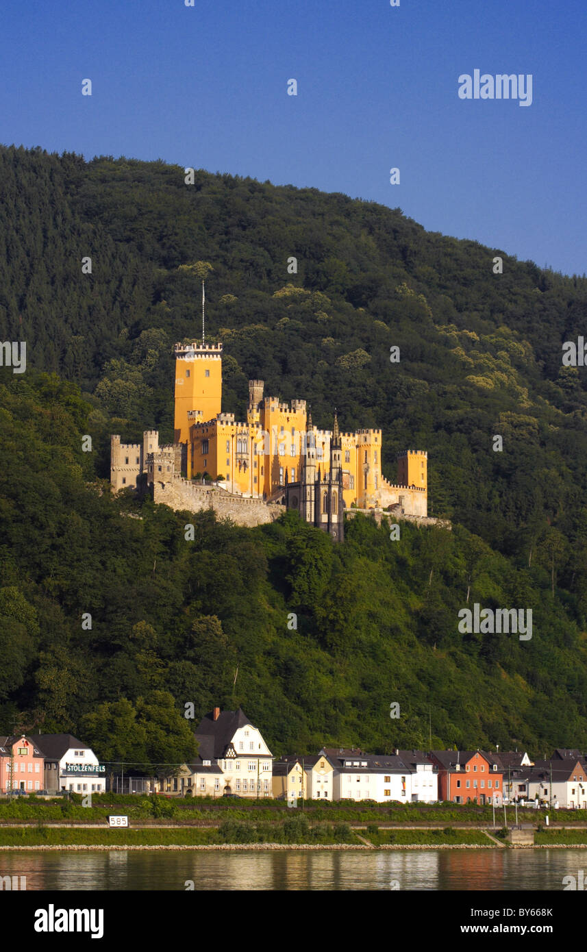 Castle Stolzenfels, Koblenz, Rhineland-Palatinate, Germany Stock Photo ...