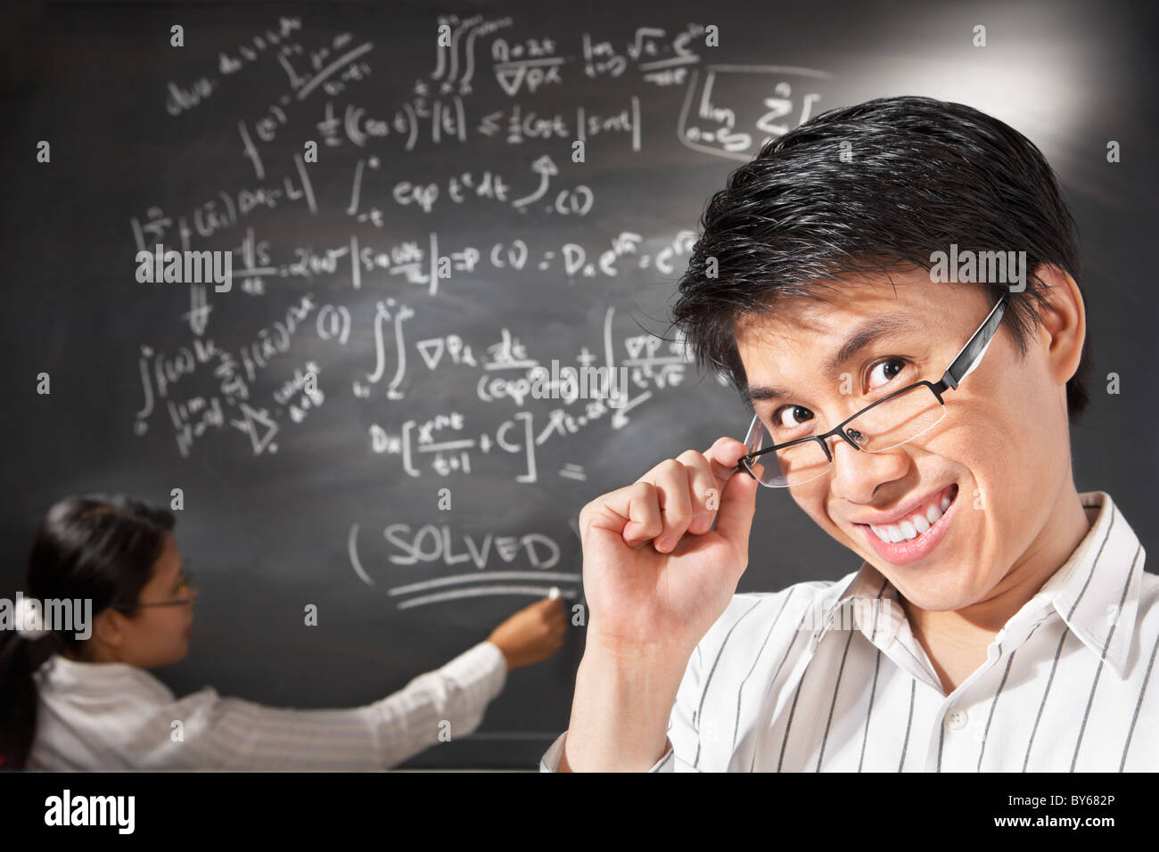Male student pose female student hi-res stock photography and images ...