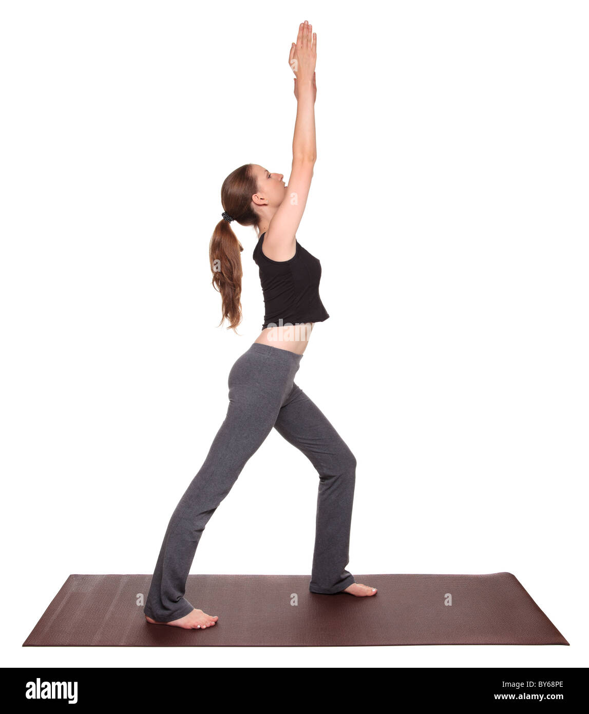 Warrior pose 1 Cut Out Stock Images & Pictures - Alamy