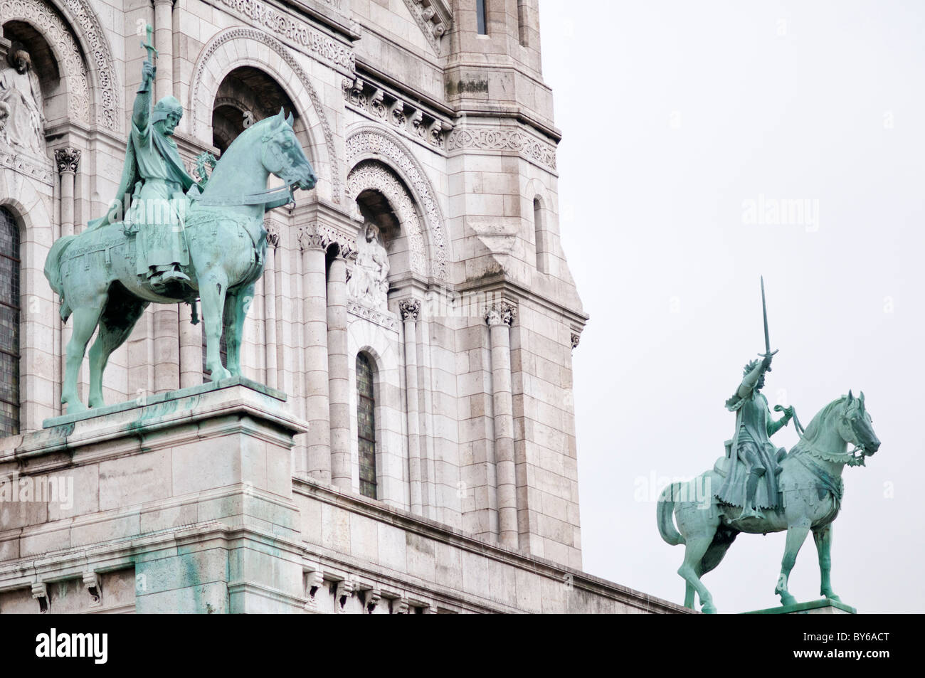 Sacré-Cœur Basilica King Saint Louis IX Joan of Arc Equestrian Statues ...