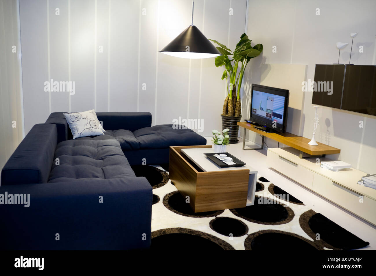 Luxury modern living room with nice sofa Stock Photo - Alamy