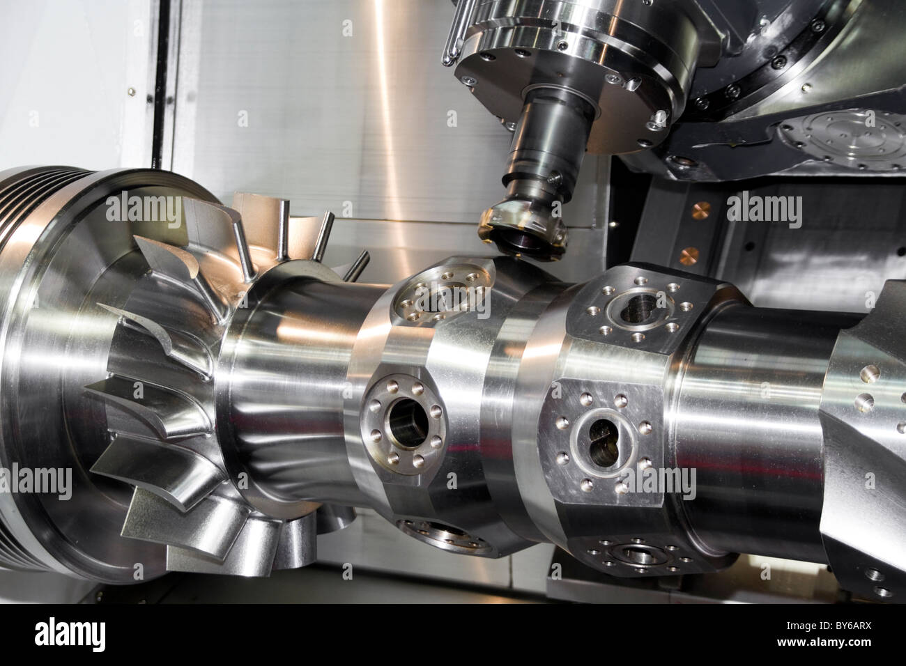 cnc machine tools in the work Stock Photo - Alamy