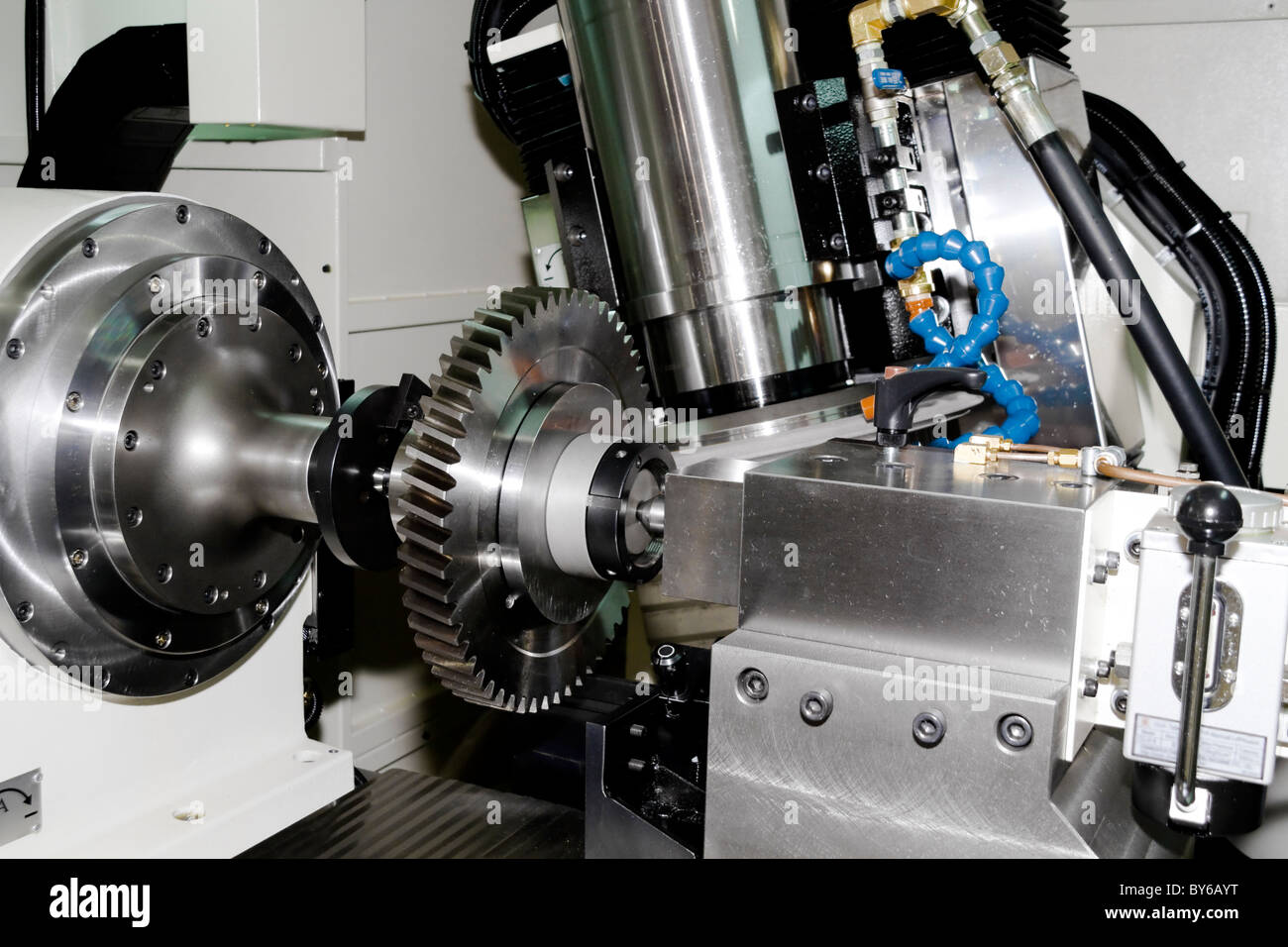 cnc machine tools in the work Stock Photo - Alamy