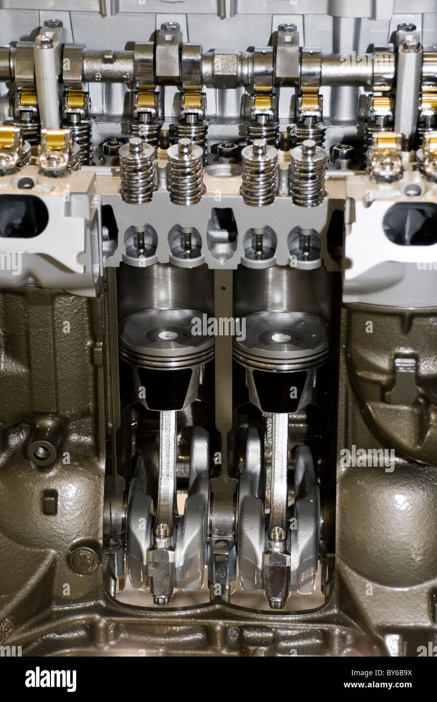 automobile cylinder block and car piston view Stock Photo - Alamy