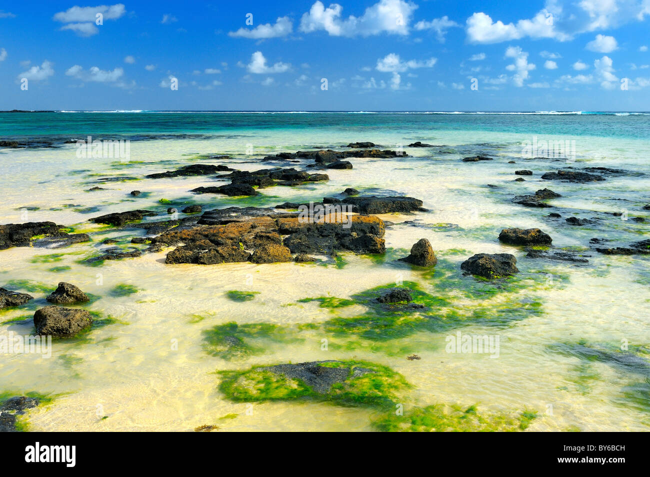 Public beach in Pomponette on the south of the island near Riambel ...