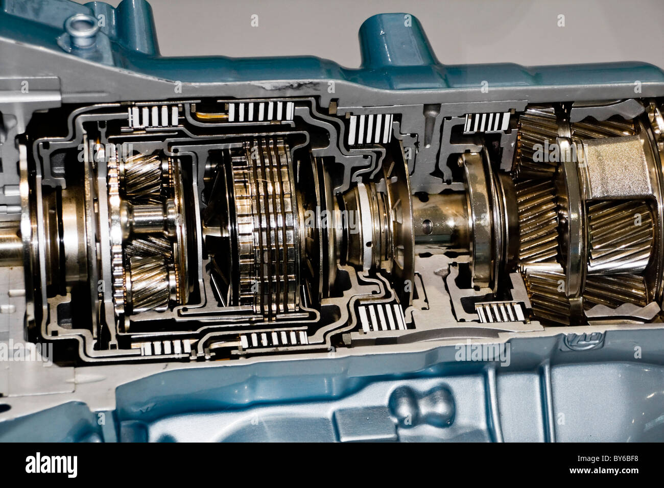 Automotive transmission gearbox with lots of details Stock Photo - Alamy