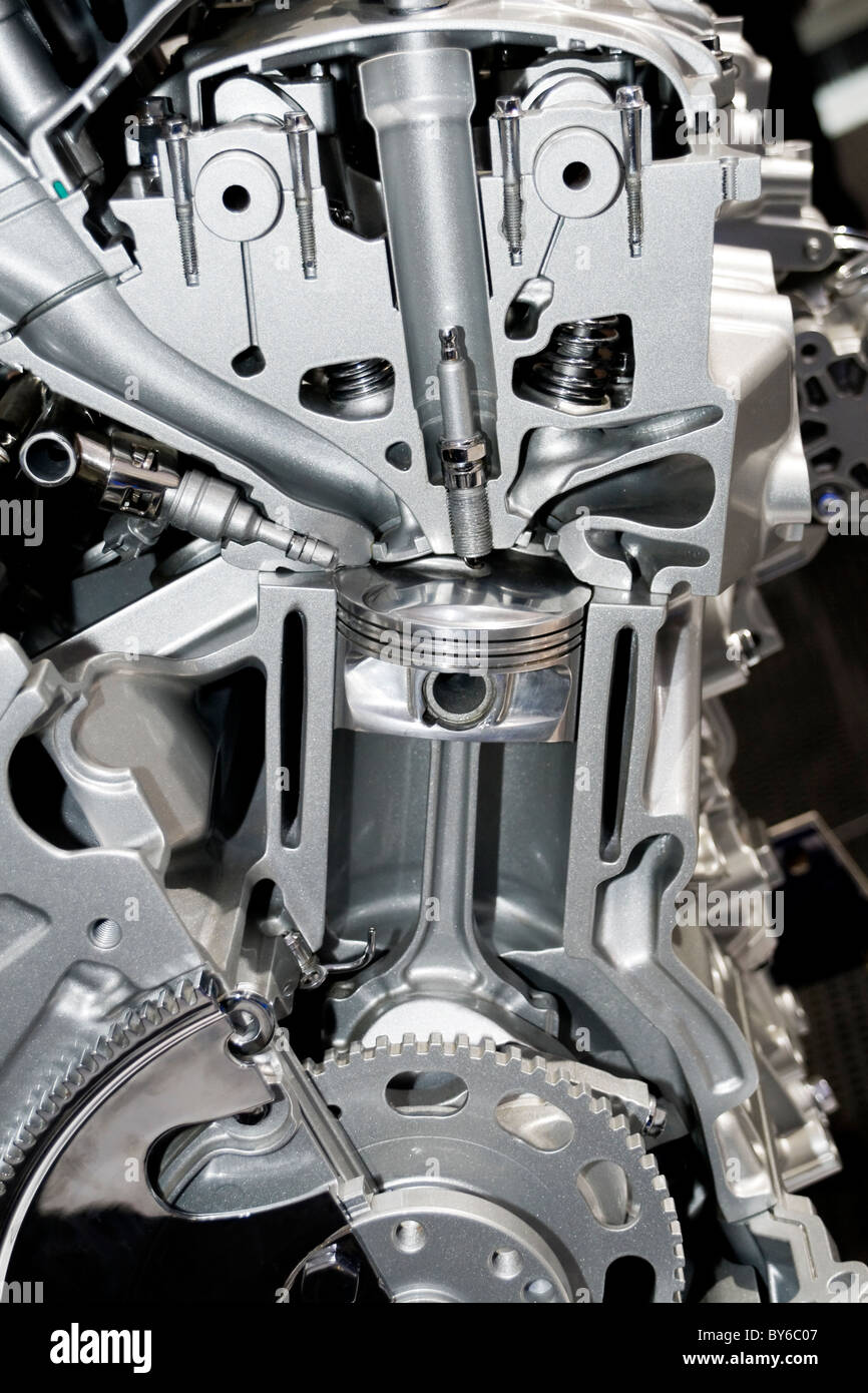 automobile cylinder block and car piston view Stock Photo - Alamy
