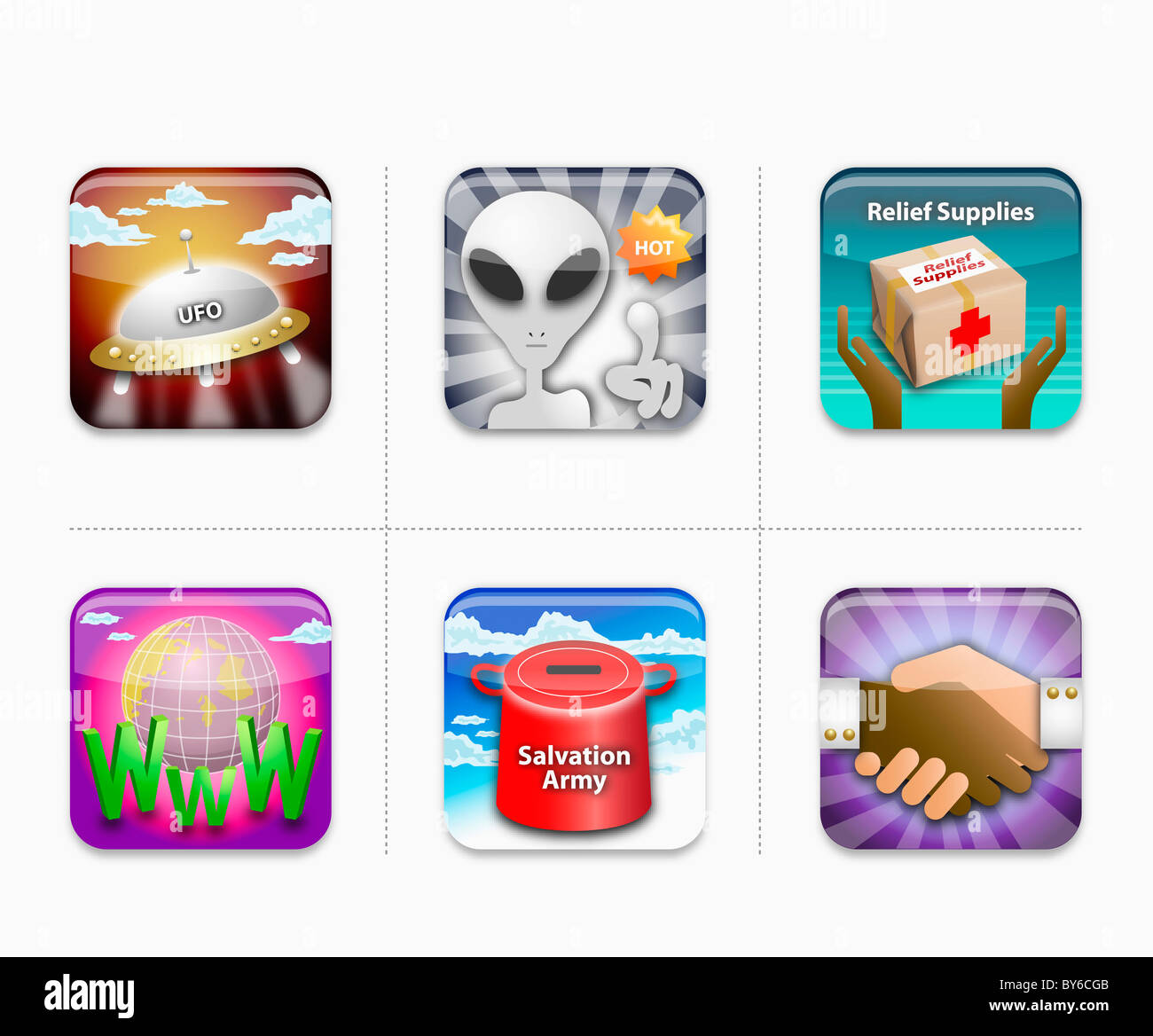 various types of icon Stock Photo - Alamy