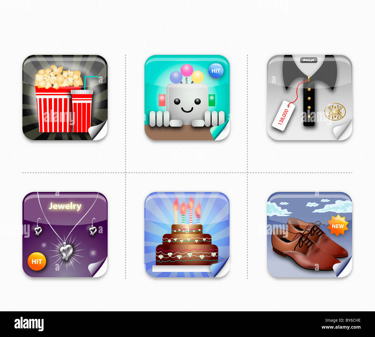 various types of icon Stock Photo - Alamy