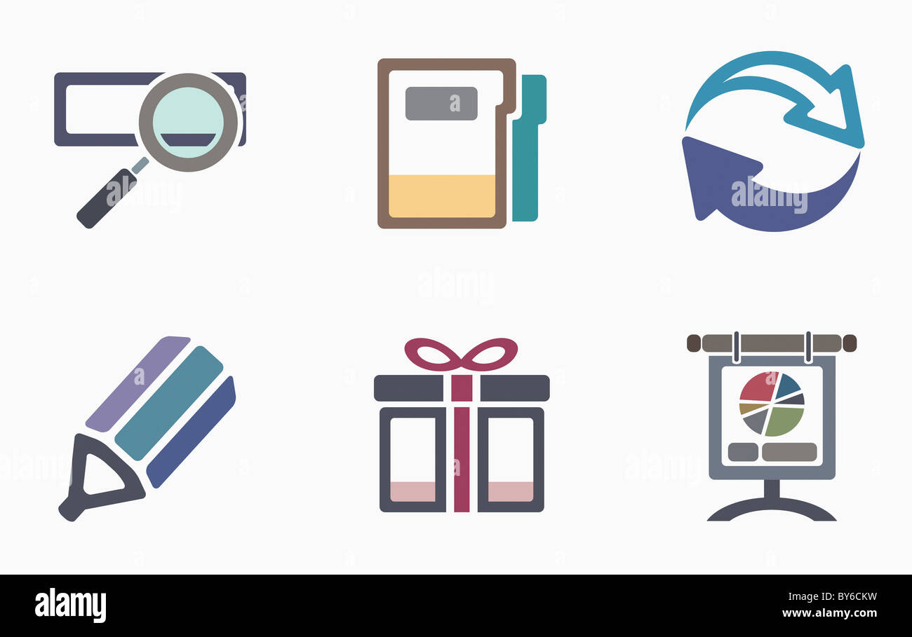 various types of icon Stock Photo - Alamy