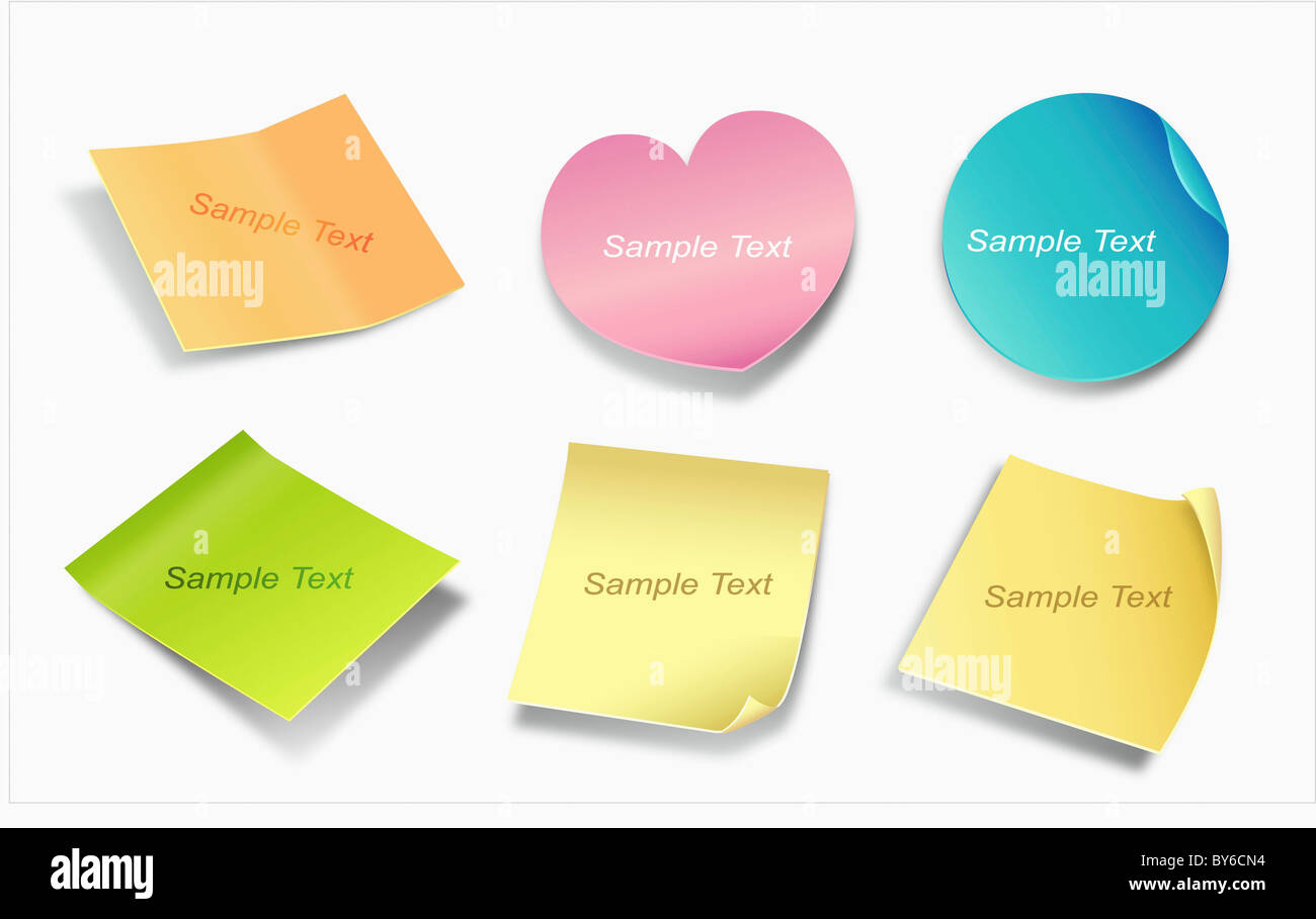 memo pad shaped icon Stock Photo - Alamy