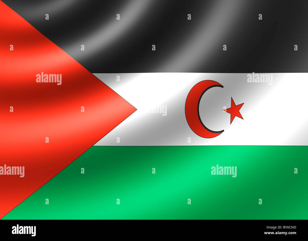 Western Sahara flag Stock Photo - Alamy