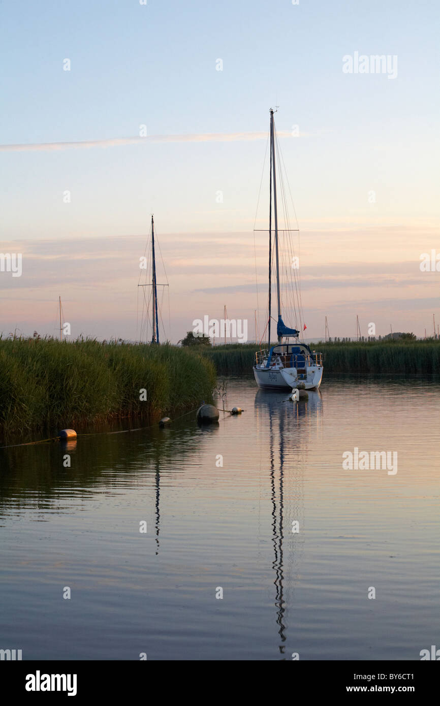 Sailing down the river to Wareham on a Summer evening Stock Photo - Alamy