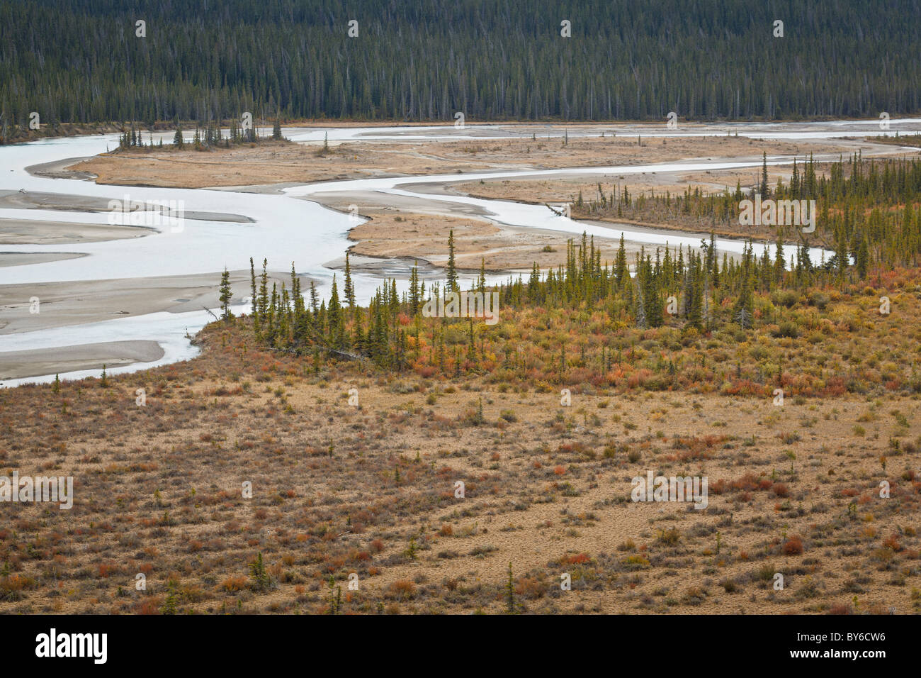 View of Howse Pass from Saskatchewan Crossing Viewpoint, Canadian ...