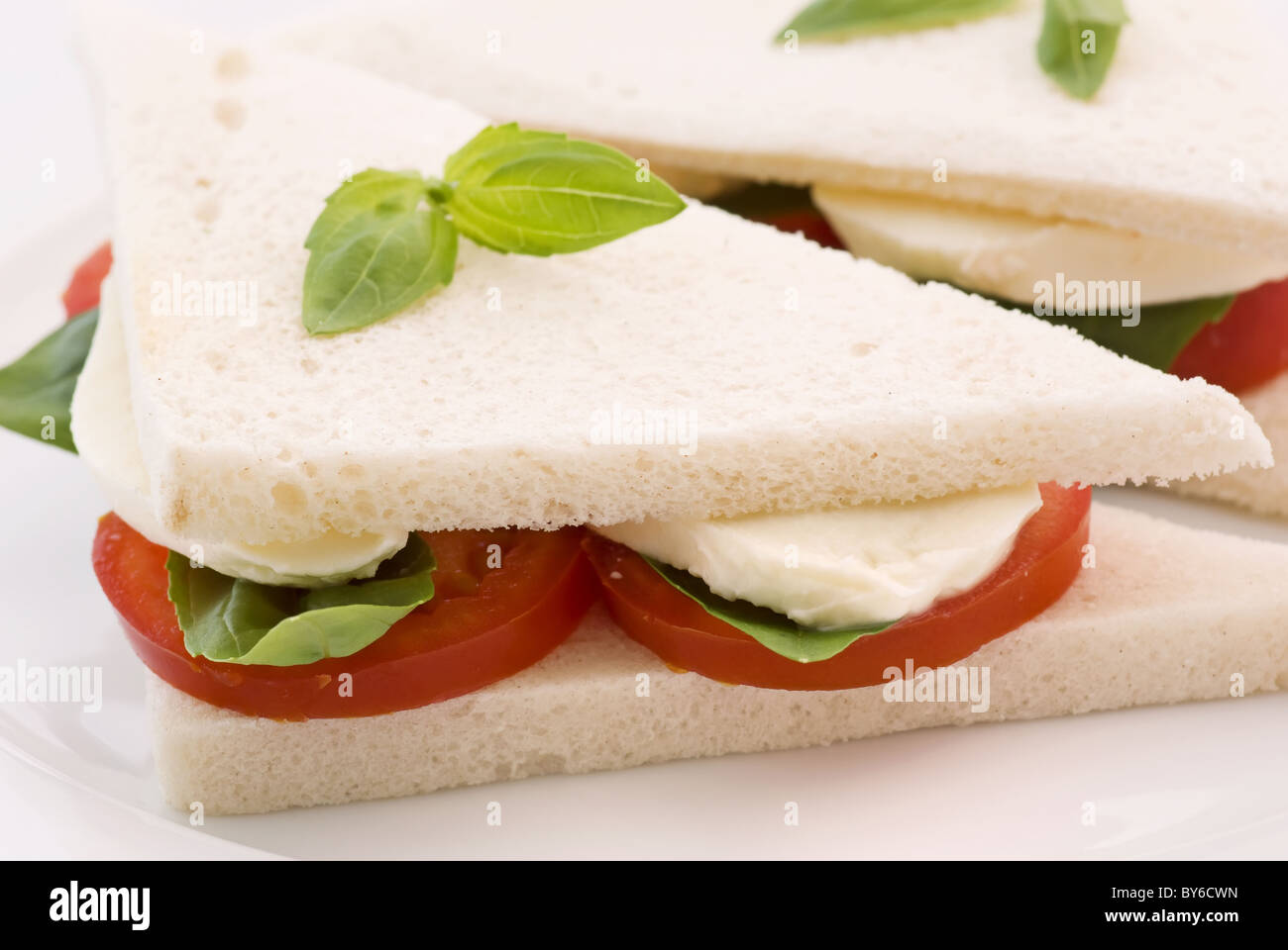 Tomato Mozzarella sandwich Stock Photo - Alamy