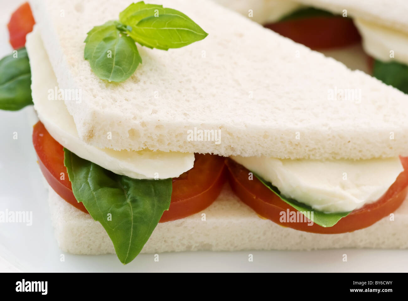 Tomato Mozzarella sandwich Stock Photo - Alamy