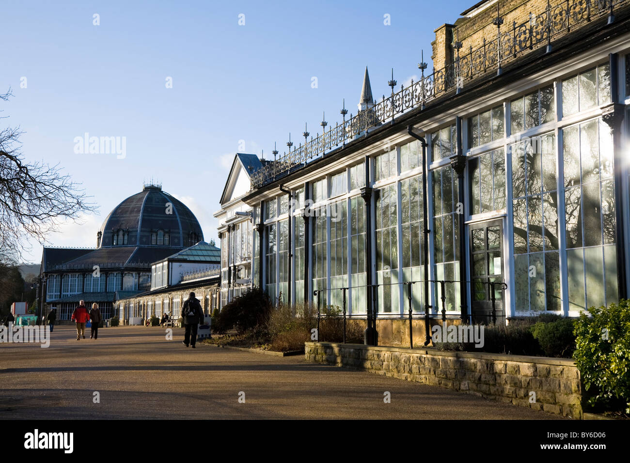 Octagon Hall, far left; Pavillion Gardens, foreground right; and ...
