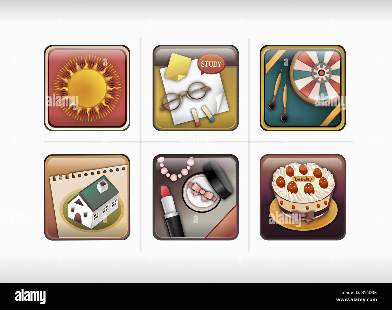 various types of icon Stock Photo - Alamy