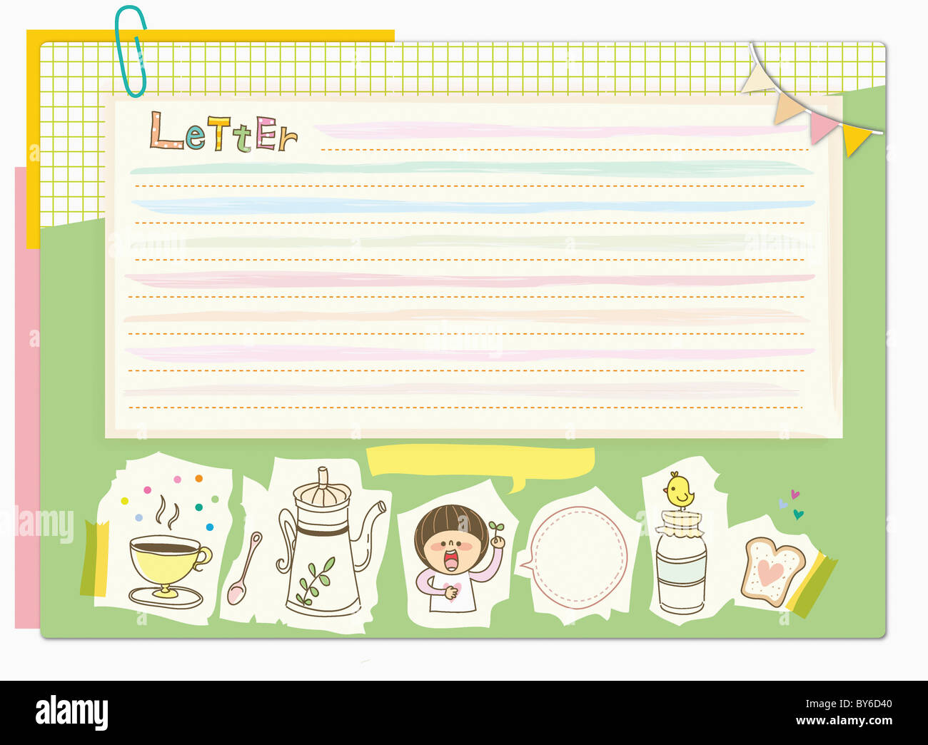 letter in illustration Stock Photo - Alamy