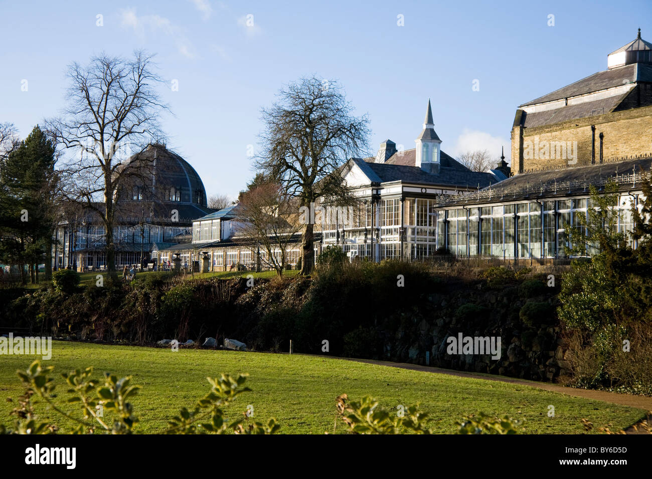 Octagon Hall, left; Pavillion Gardens, right; & Pavilion cafe / Arts ...