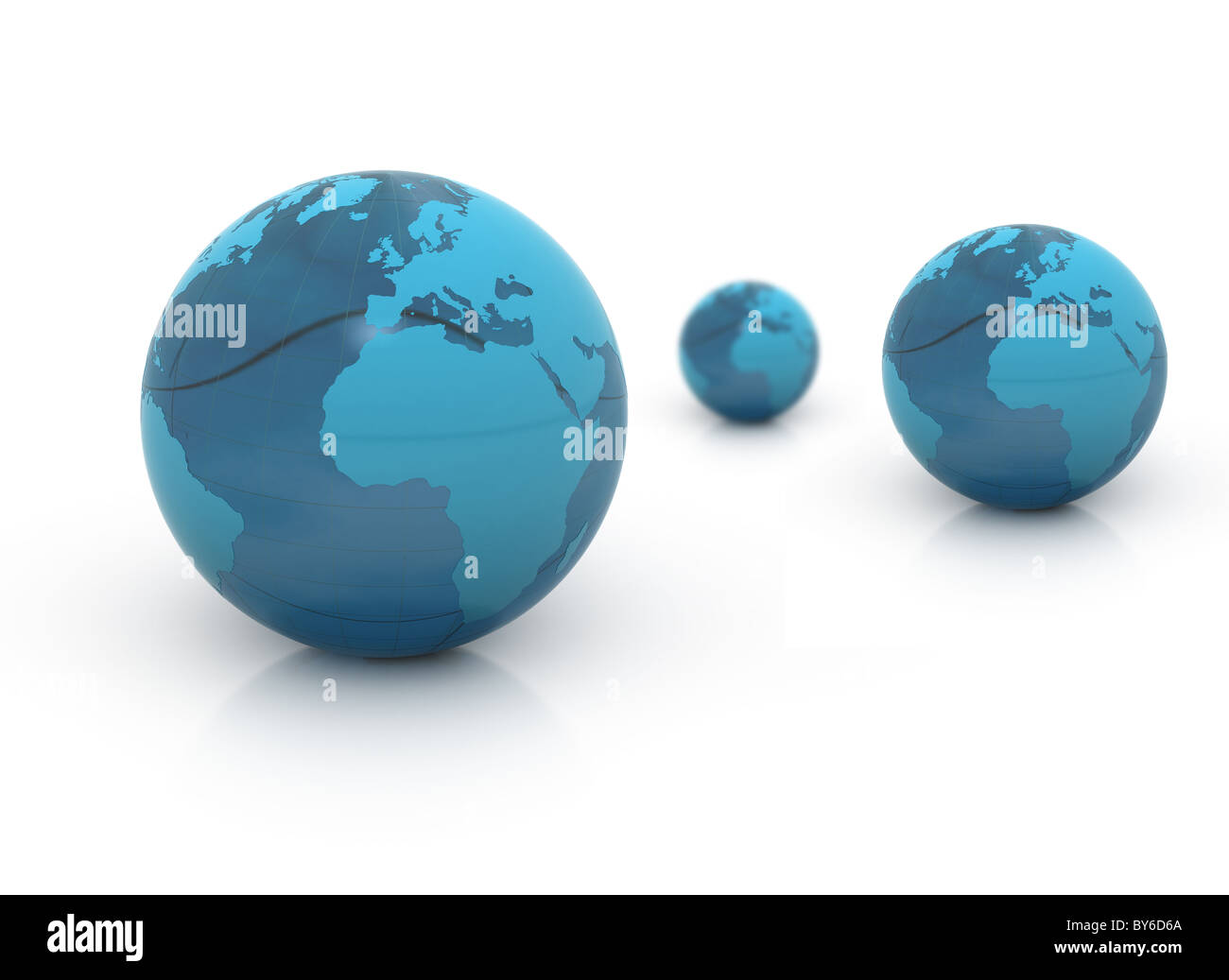 blue world globes Stock Photo - Alamy