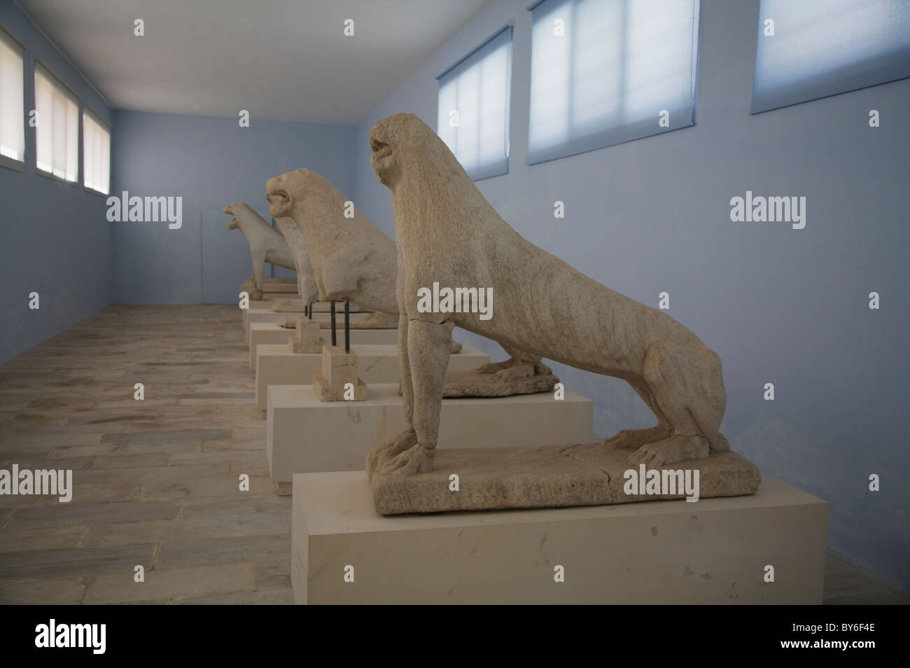 Delos,Mykonos,Greece,Original Naxian Lions Stock Photo - Alamy