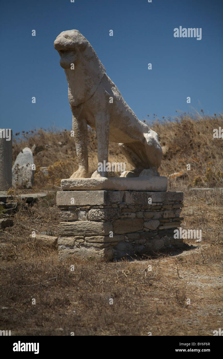 Delos,Mykonos,Greece,Terrace of the Naxian Lions Stock Photo - Alamy