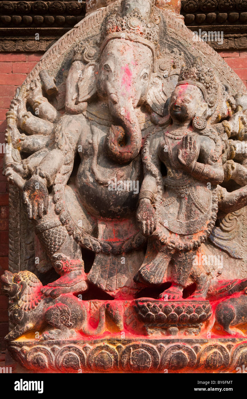 Ganesh shrine in ancient Patan, near Kathmandu, Nepal Stock Photo - Alamy
