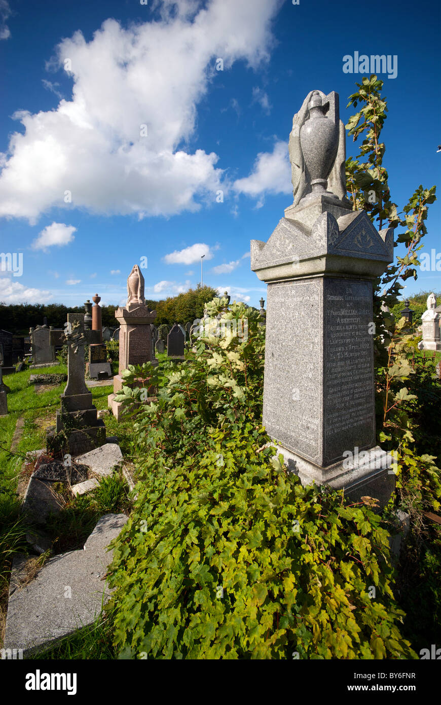 Cardigan Cemetery Wales UK Stock Photo - Alamy