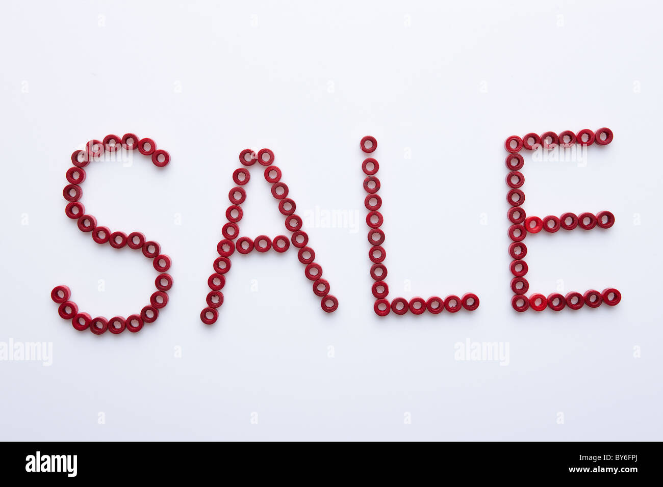 SALE words in red color Stock Photo - Alamy