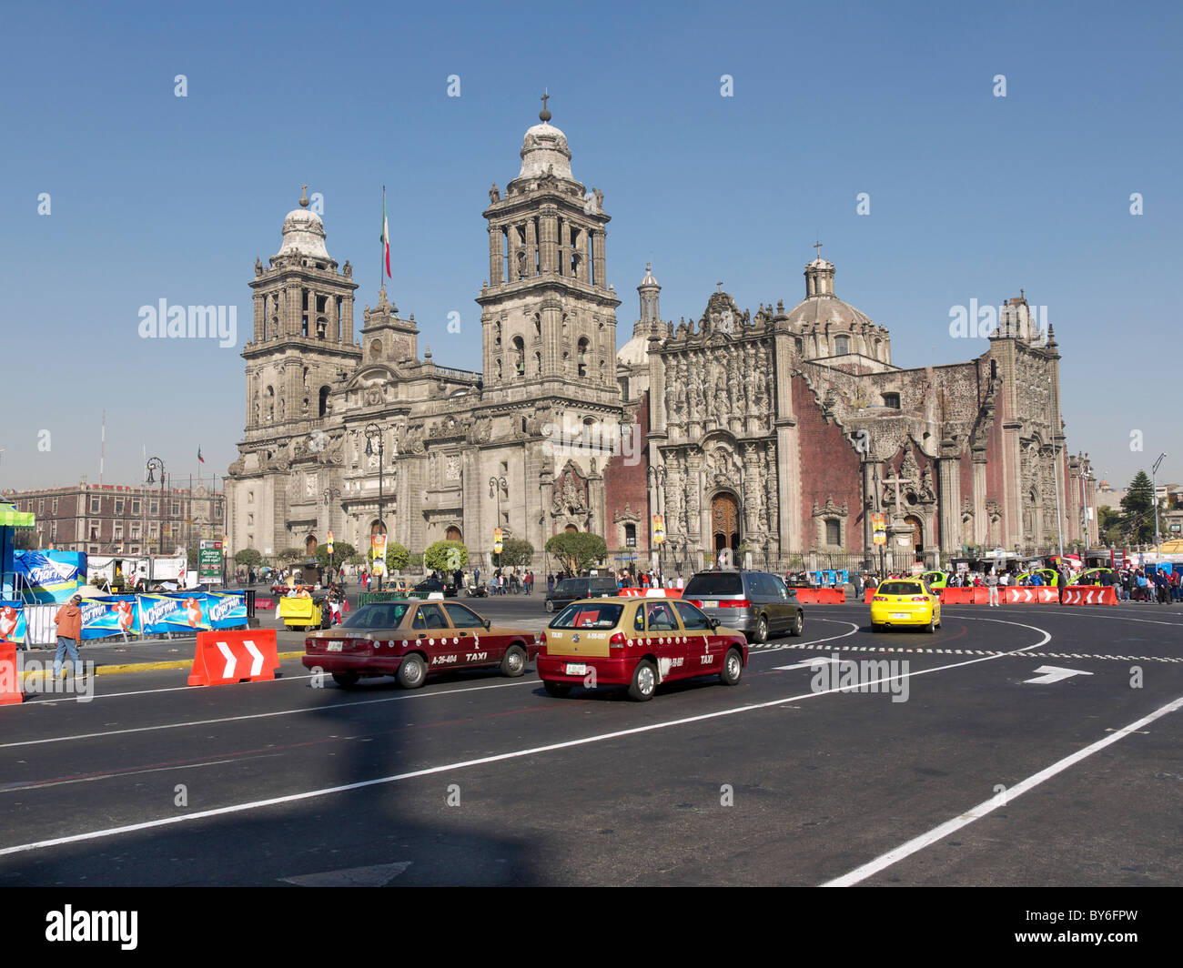 Zocalo Cathedral of Mexico-City Stock Photo - Alamy