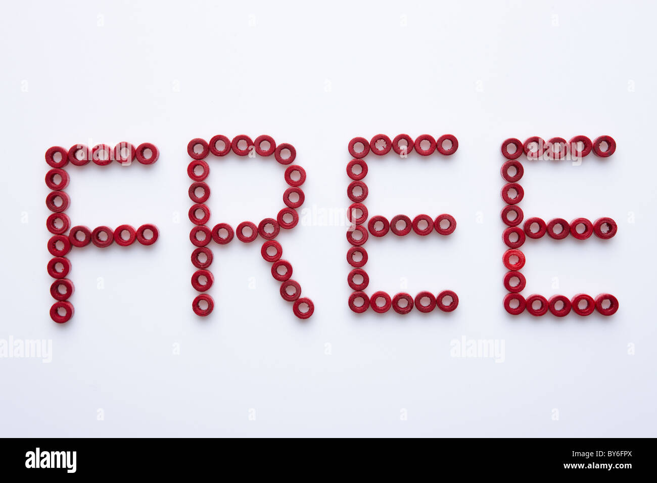FREE words in red color Stock Photo - Alamy