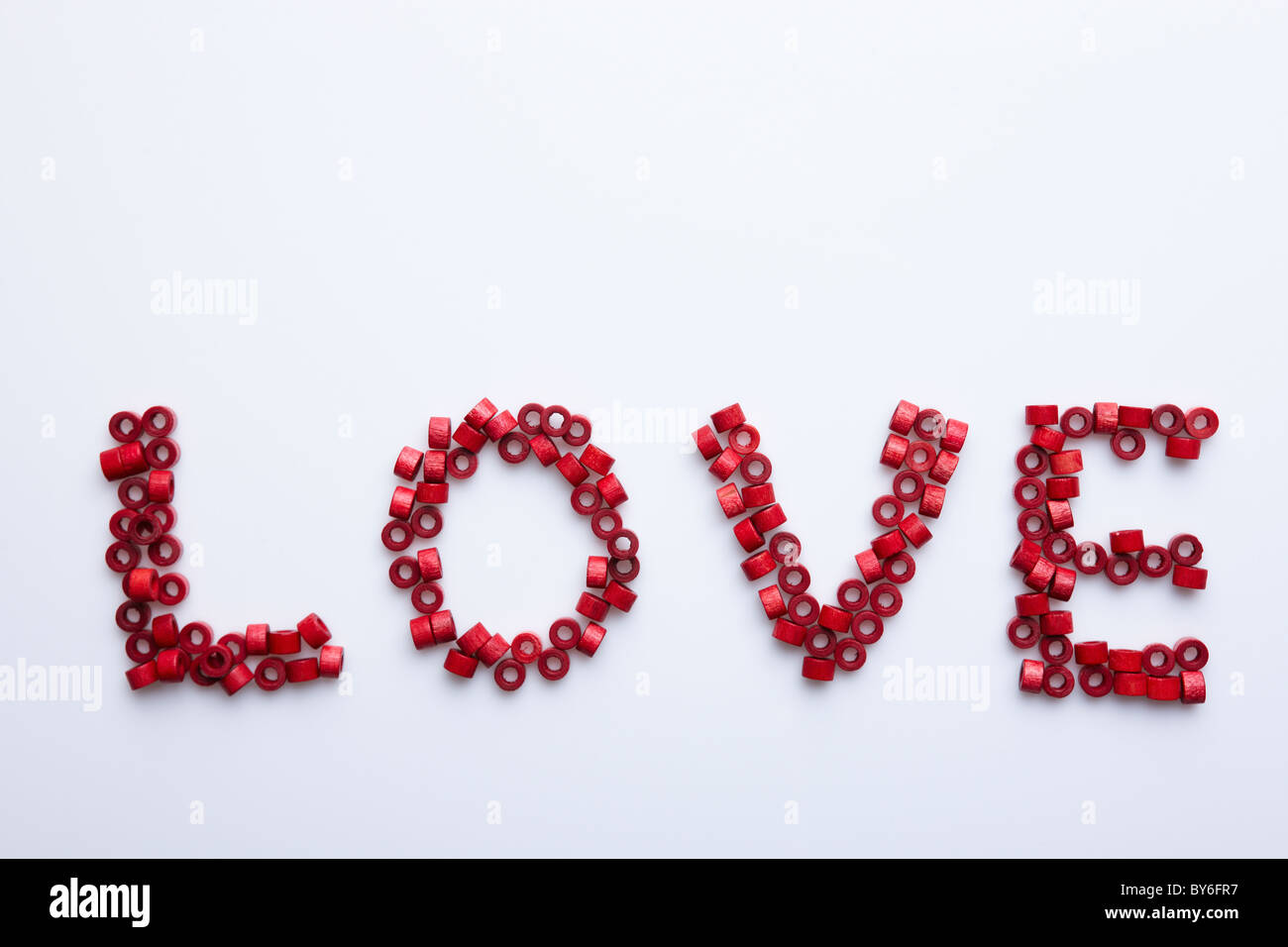 LOVE words in red color Stock Photo - Alamy
