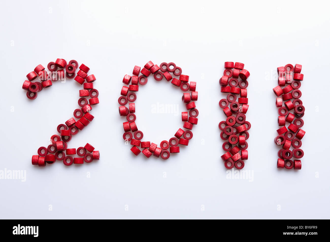 2011 words in red color Stock Photo - Alamy
