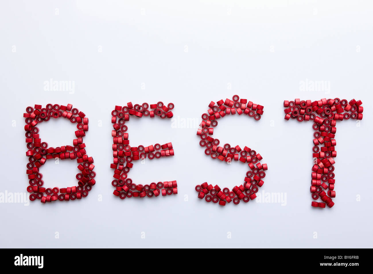 BEST words in red color Stock Photo - Alamy
